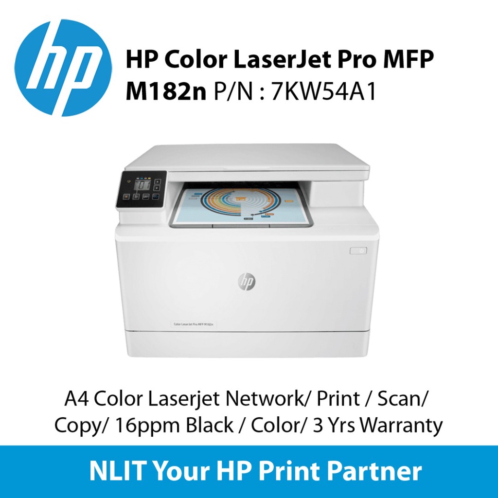 HP Color LaserJet Pro MFP M182n 7KW54A , Print , Scan, Copy, Network ...