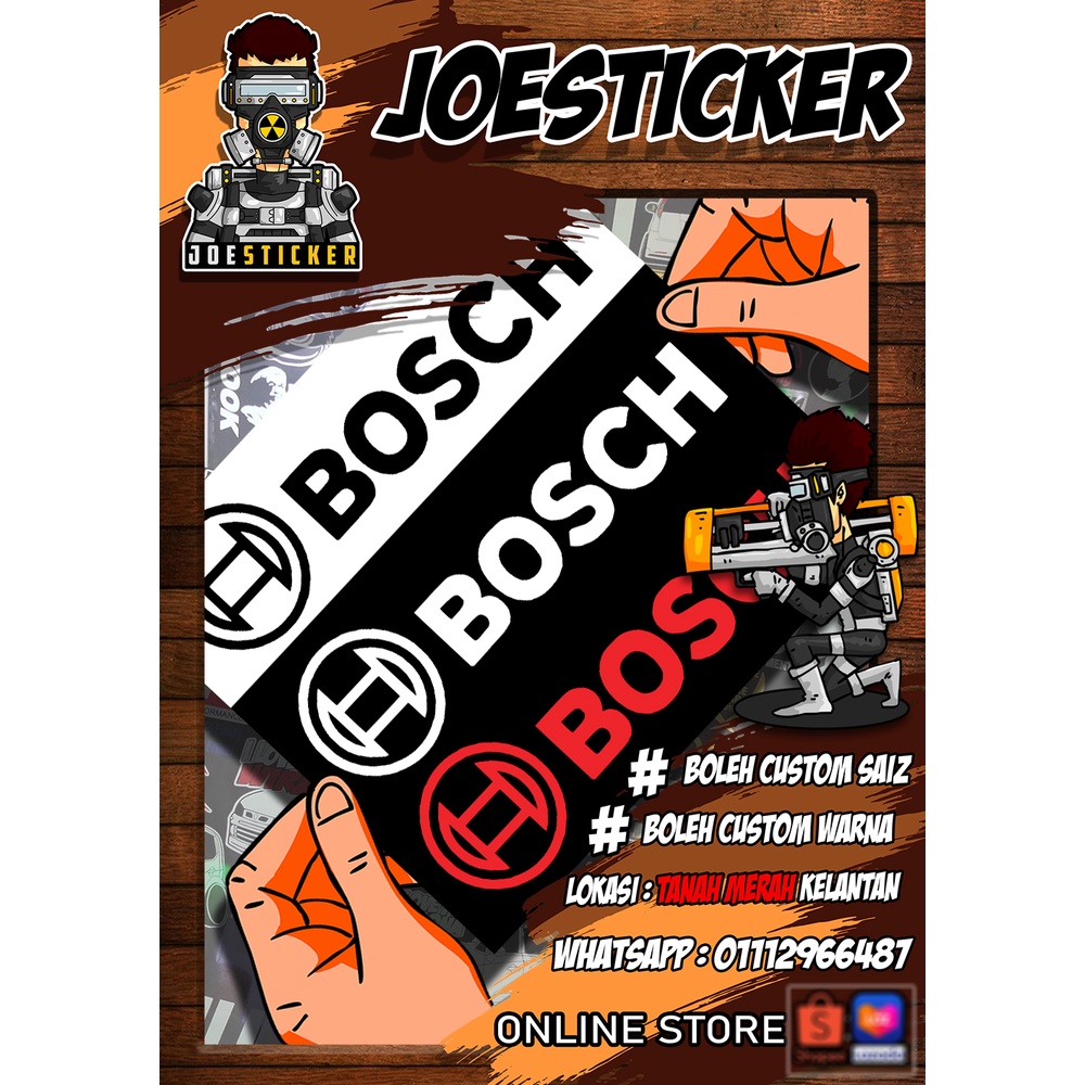 STICKER BOSCH PELBAGAI SAIZ DAN WARNA | Shopee Malaysia