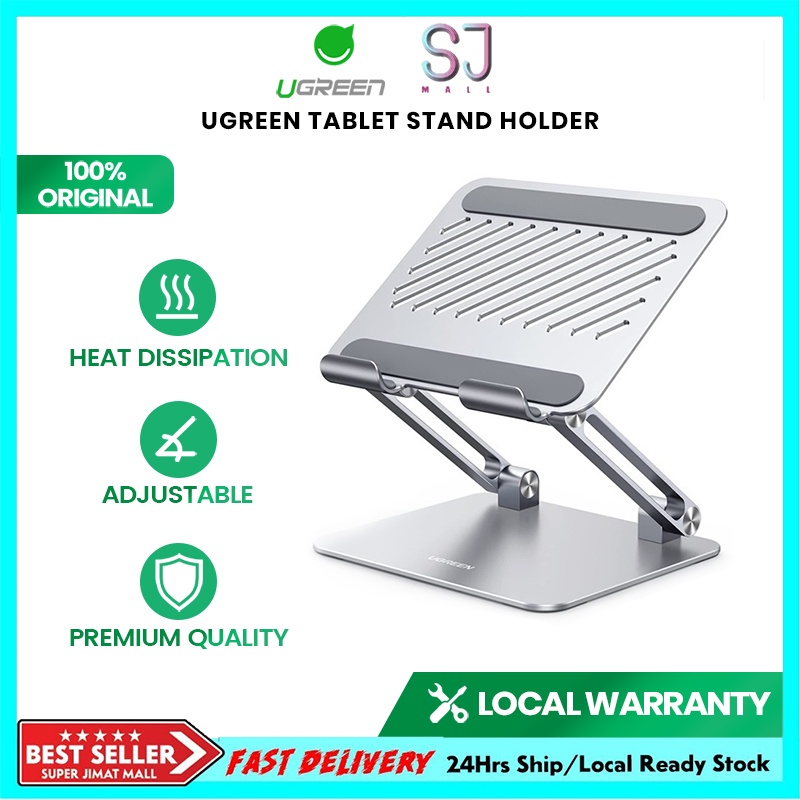 UGREEN Tablet Stand Holder for Desk Dual Rod Support Aluminum Tablet ...