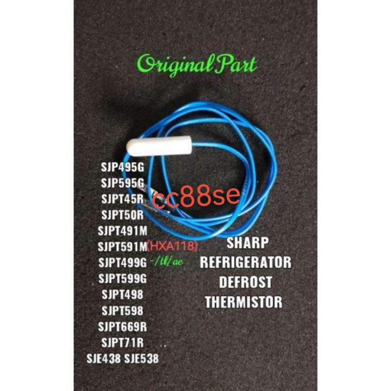 SHARP REFRIGERATOR DEFROST THERMISTOR DEFROST SENSOR ORIGINAL PART ...