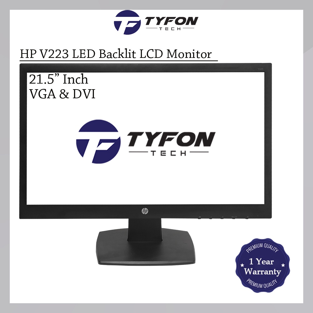 HP 21.5" Inch Widescreen LED Backlit LCD Monitor V223 (Refurbished) | Shopee Malaysia