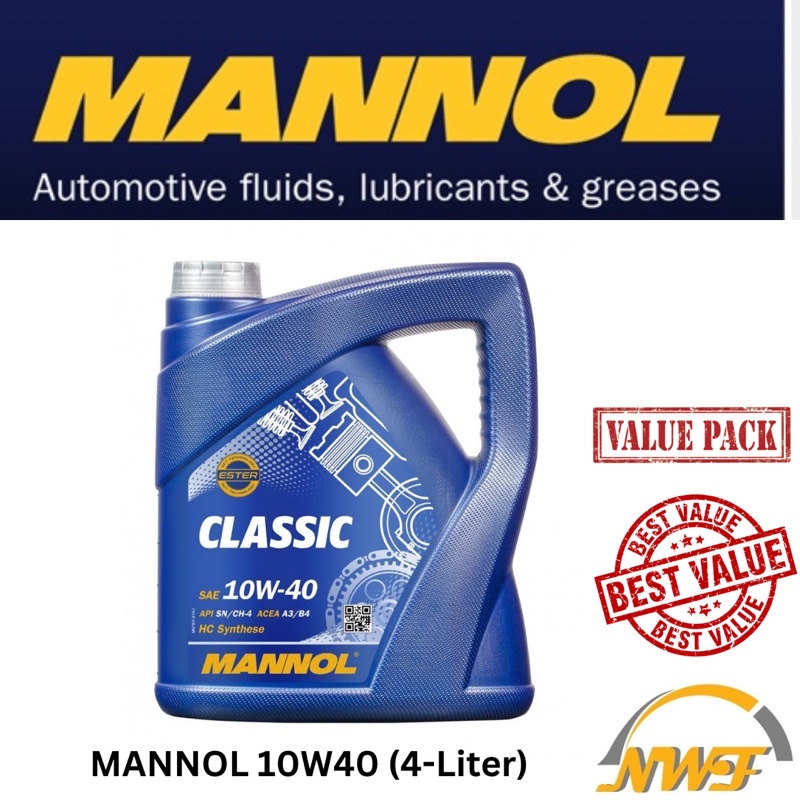 MANNOL 7501 CLASSIC 10W40 ENGINE OIL (4- Liter) | Shopee Malaysia