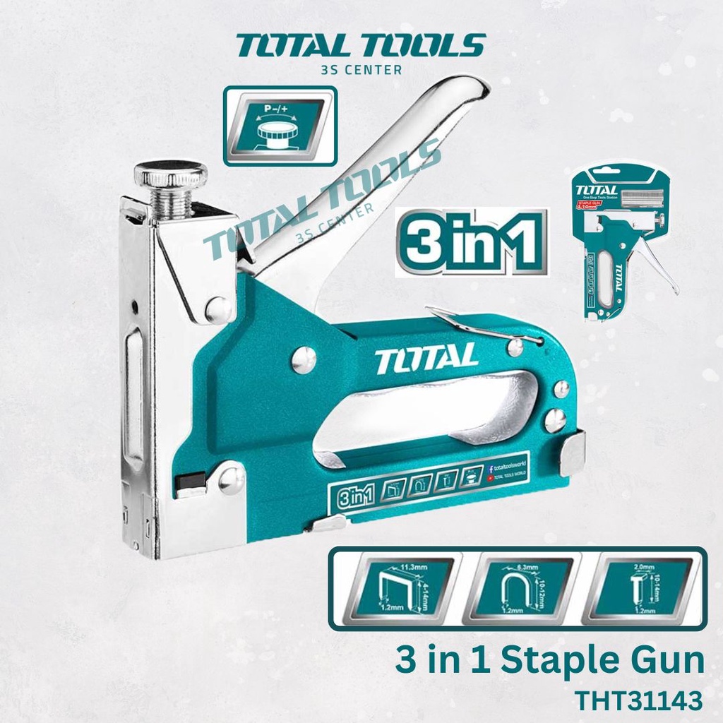 TOTAL Heavy-duty 3 in 1 Staple Gun - THT31143 | Shopee Malaysia