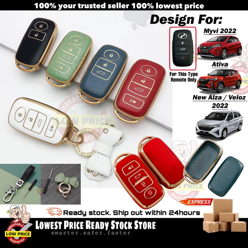 Perodua Alza 2022 Ativa Myvi 2022 Car TPU Key Cover Case Casing Sarung ...