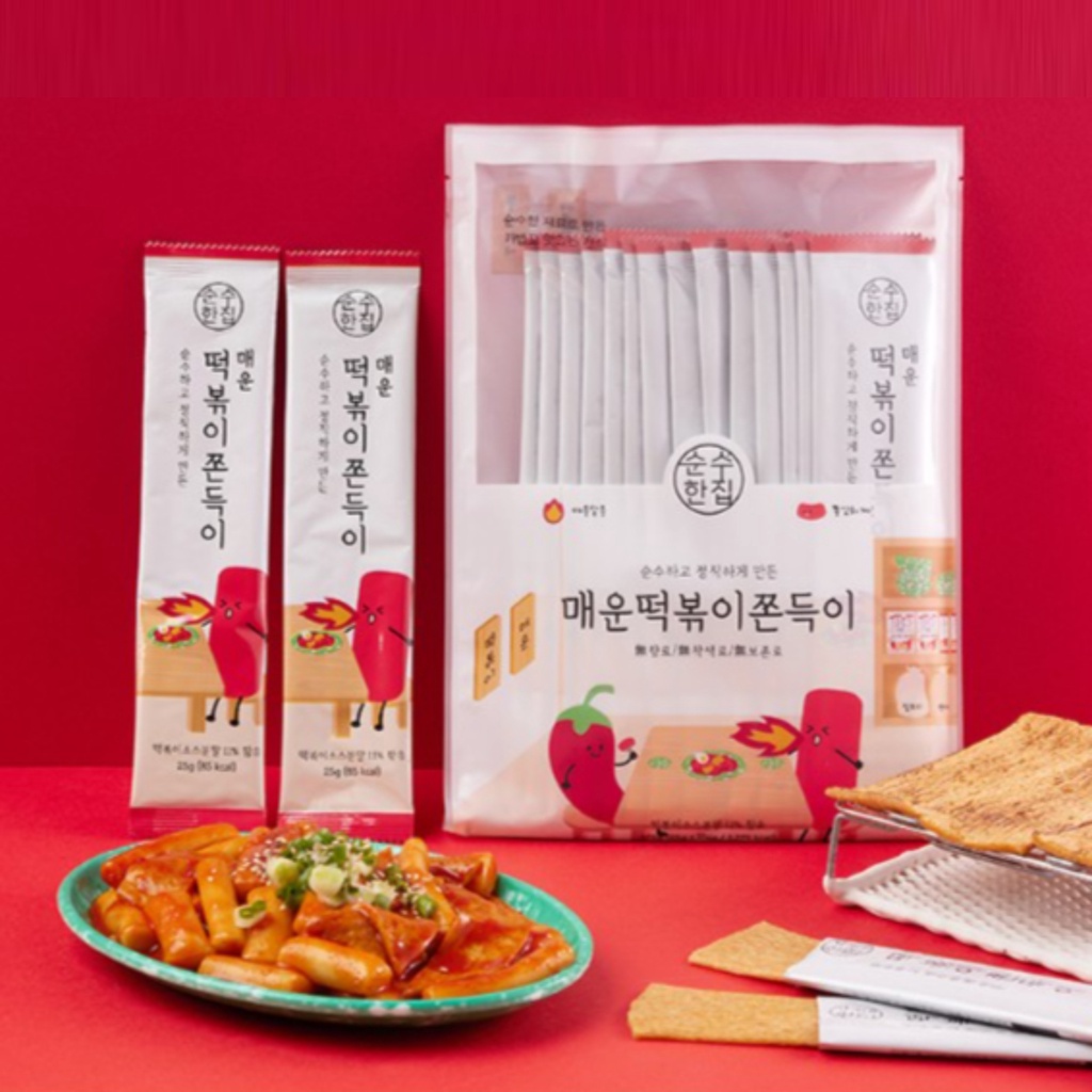 [Pure House] Korea 1st Snack Tteokbokki Flavoured Jjondeugi 15pcs/Pack ...