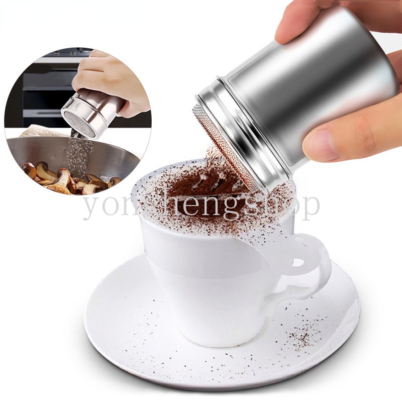 Stainless Steel Coffee Sprinkler Fine Mesh Chocolate Powder Shaker with ...