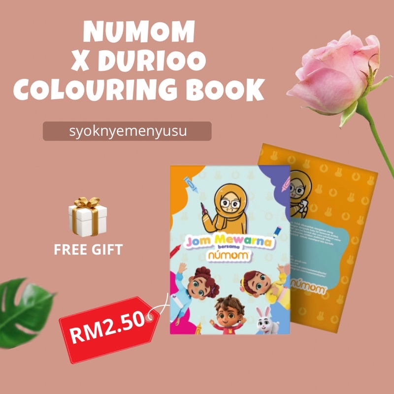 Numom X Durioo Colouring Book | Buku Mewarna | Colouring Book cheap ...