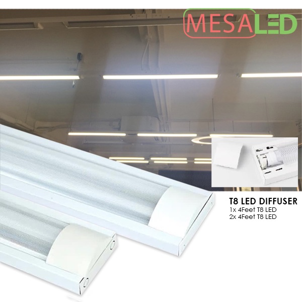 LED T8 Frosted Casing For T8 LED Single / Double Input Tube / T8 Casing T8 Fitting T8 Diffuser ...