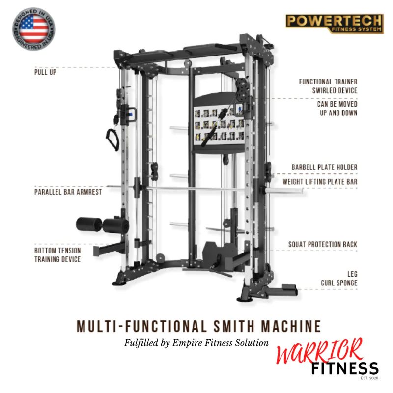 [Ready Stock in KL] POWERTECH USA V7 ALL-IN-ONE TRAINER Multi Use Smith ...