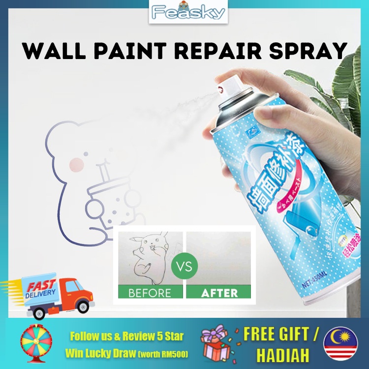 Wall Painting Repair Spray 450ML White Refurbishment Spray Wall Surface ...