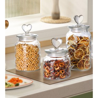 Glass Jar with Lid Bekas Kuih Raya Airtight Spices Cookies Jar Food ...