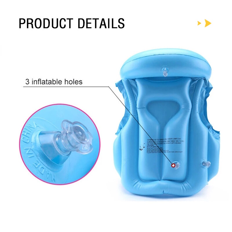 Kids Swimming Life Jacket Swimming Vest Swimming Jacket Inflatable Swim ...