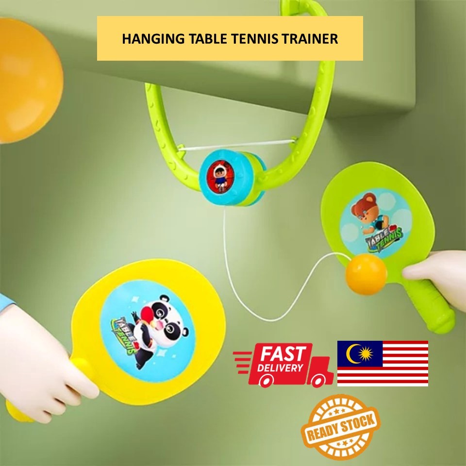Hanging Table Tennis Ping Pong Trainer Children Self Training Gift Set ...
