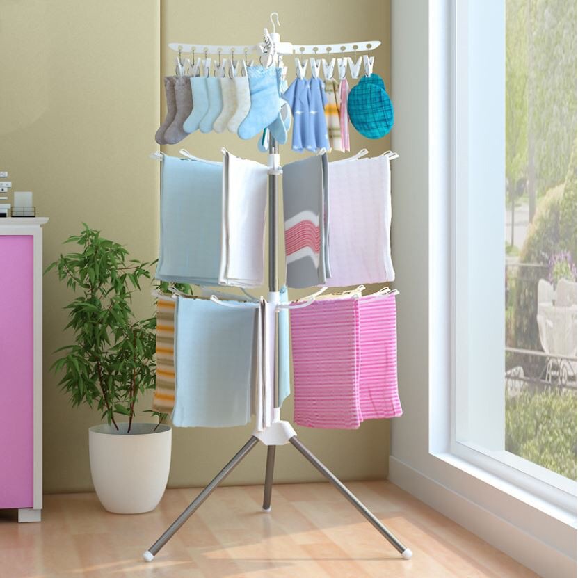 [Ship from Sabah] 3 Tier Fordable Clothes Drying Rack Cloth Hanger ...