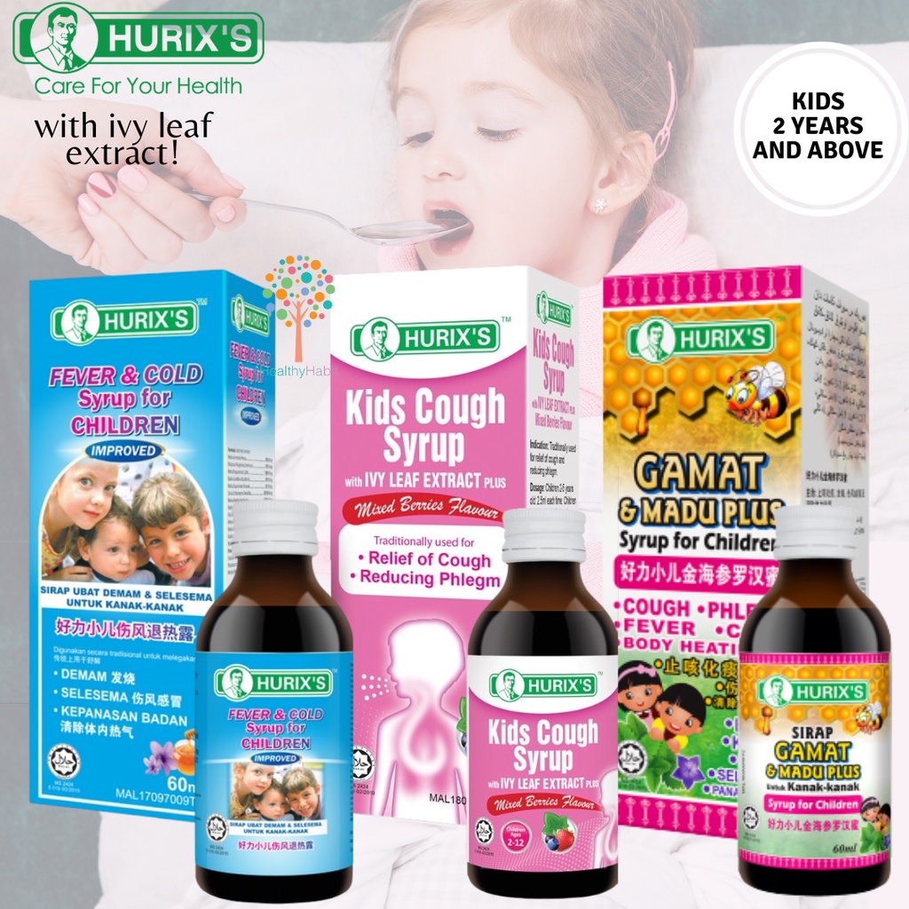 HURIX'S Kids Cough Syrup Gamat & Madu | Ivy Leaf Extract Plus 60ml ...