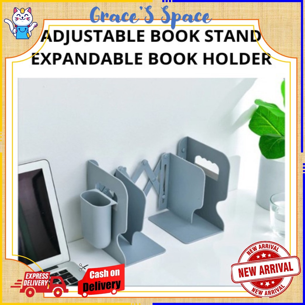 ADJUSTABLE BOOK STAND EXPANDABLE BOOK HOLDER/ SHELF/ BOOK RACK FOR ...