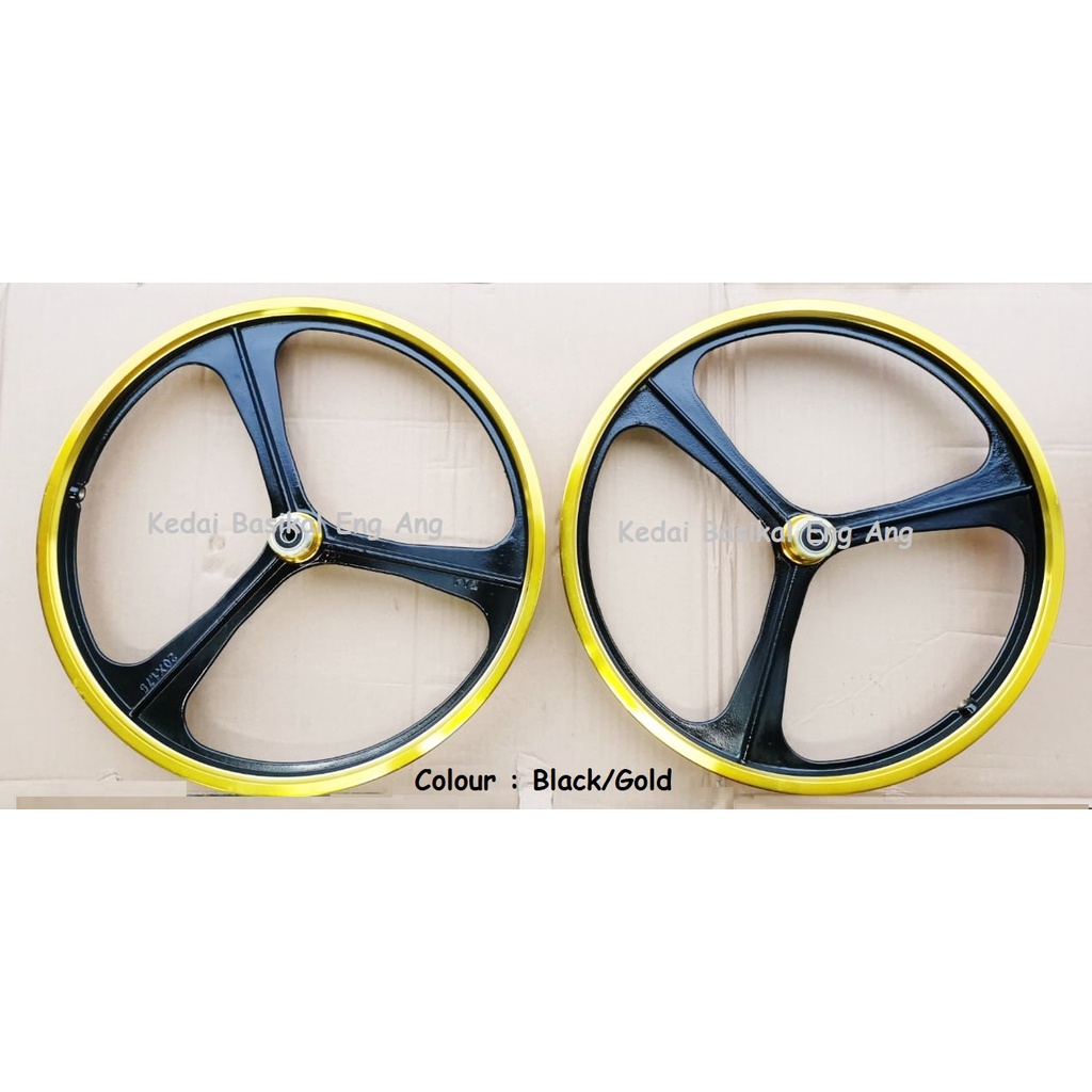 Rim 20" 3 batang pedang sesuai untuk basikal lajak dan non- lajak ...