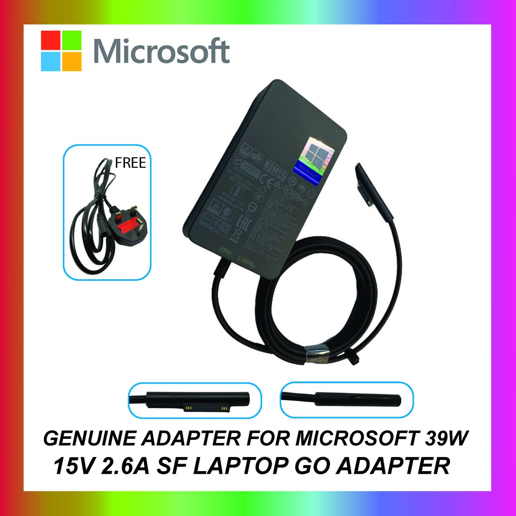 MICROSOFT Original 1963 39W Charger Surface Laptop Go 1943 2013 Power ...