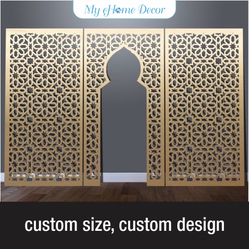 Custom Made 3D Islamic Pattern Cut Out Wall Art Kubah Mihrab Kerawang ...