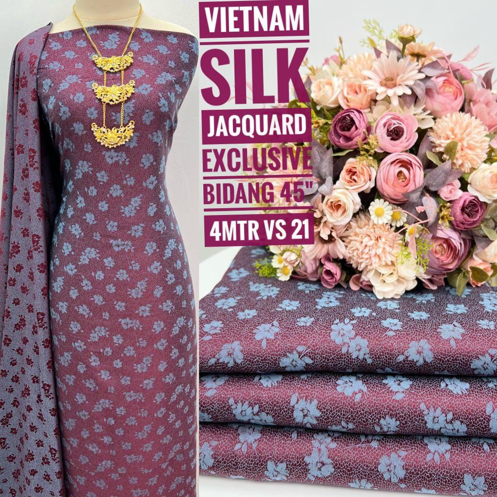 KAIN PASANG SUTERA VIETNAM/VALLENTINO JACQUARD EXCLUSIVE | Shopee Malaysia