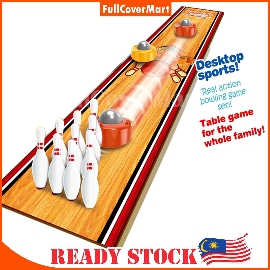 (TOY31) Wooden Mini Desktop Bowling Game Toy Set Fun Indoor Table Game ...