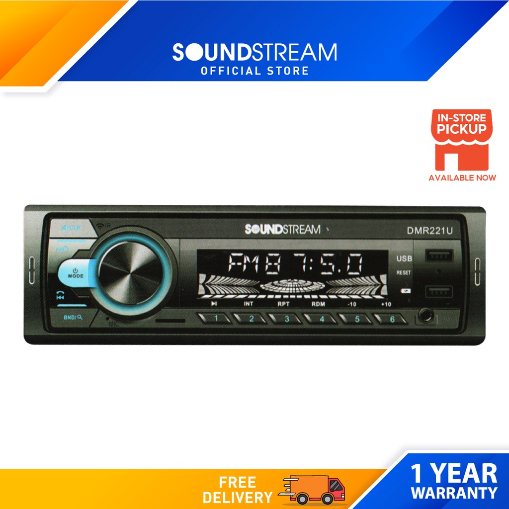SOUNDSTREAM AM/FM Radio, MP3, Bluetooth, AUX, USB, Micro-SD Card 1 DIN ...