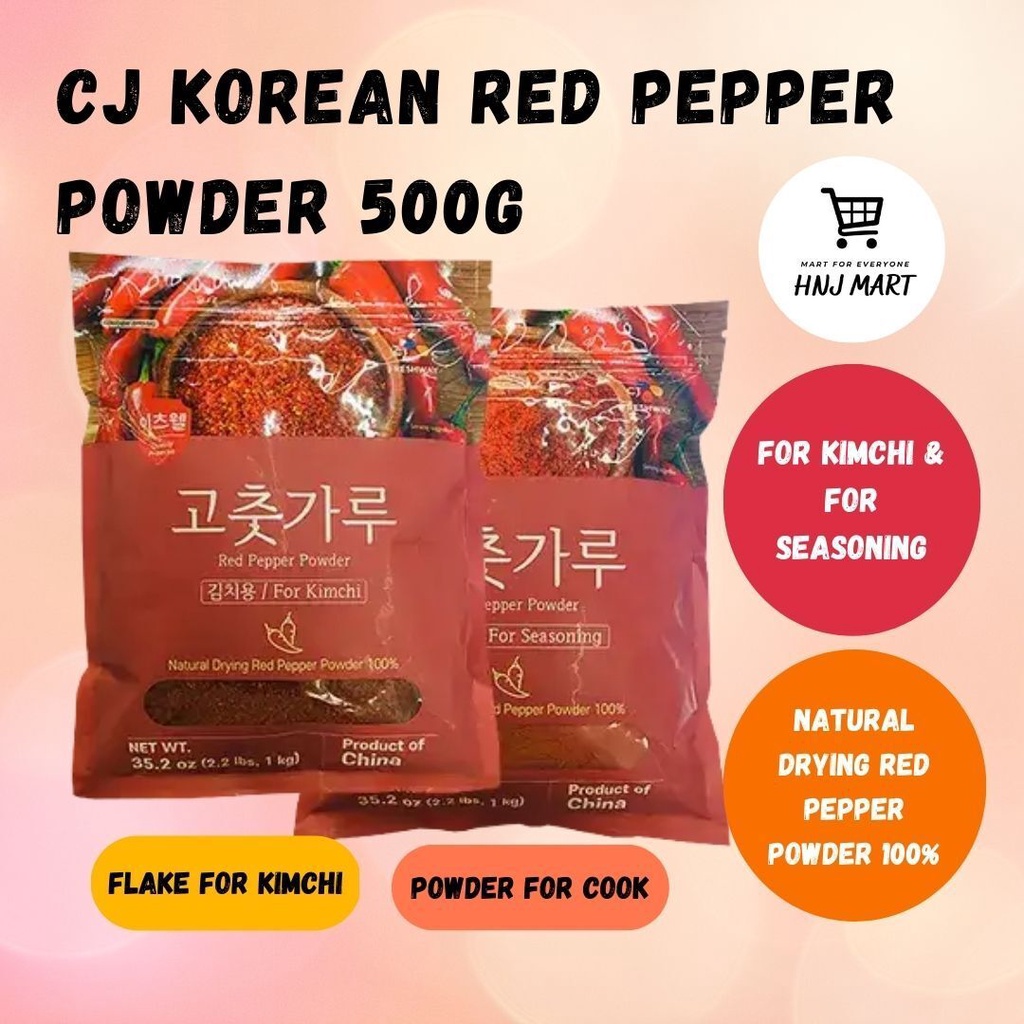 CJ Korean Red Pepper Powder 500g Korean Chili Flake Chili Powder ...