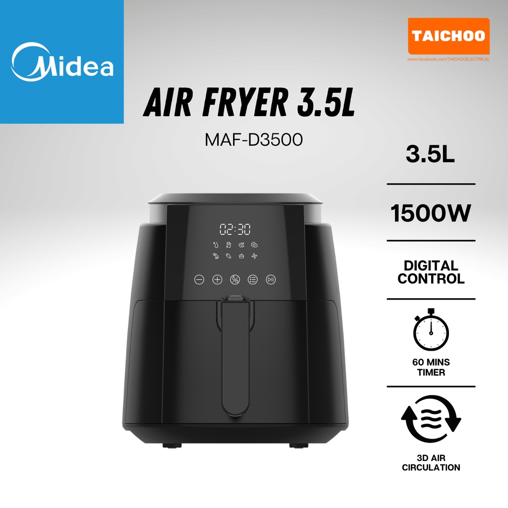 Midea Digital Air Fryer 3.5L MAF-D3500 | Shopee Malaysia