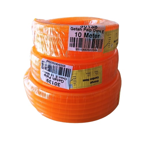 PVC Orange Garden Hose Paip/ Hos Getah Oren (5Meter/10 Meter/15 Meter ...