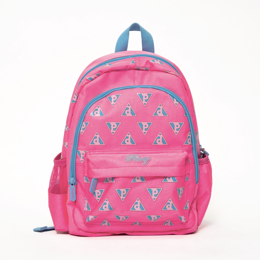 Poney Girls Pink Poney Logo Full Print Backpack Bag (14") | Shopee Malaysia