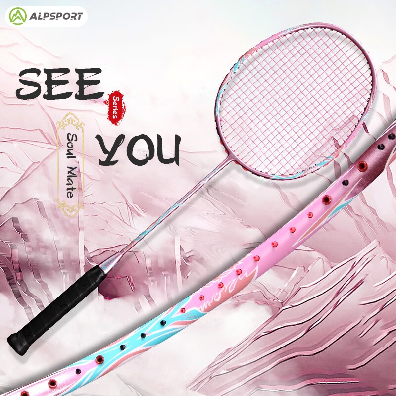 ALPSPORT DJ Series Badminton Racket Full Carbon Fiber 100% Legal ...