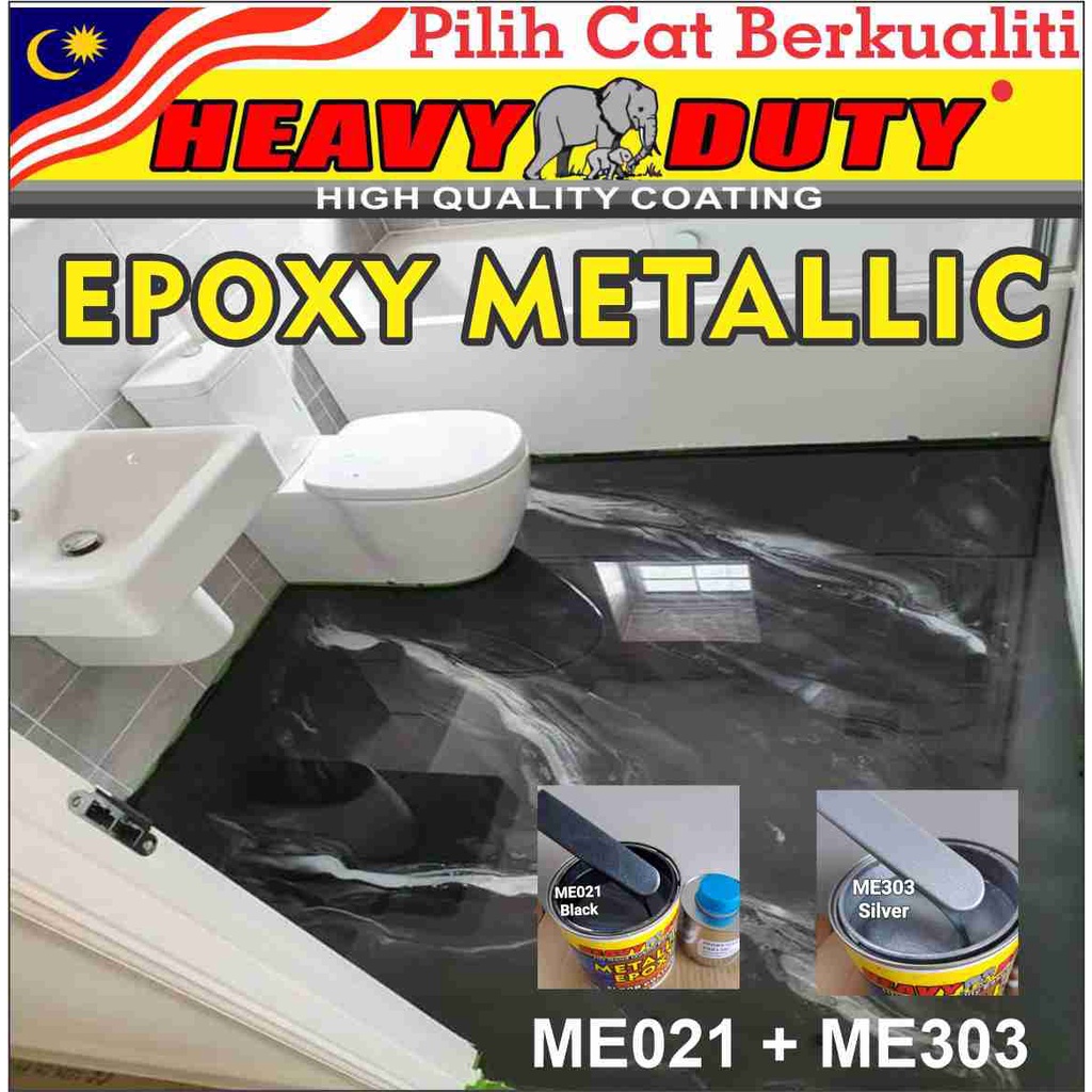 TWO COLOUR ( 1L ME021 + 1L ME303 A) METALLIC EPOXY FLOOR PAINT ...