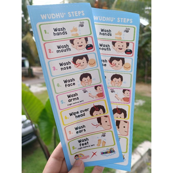 Sticker Wudhu Panduan Wudhu Waterproof Colourful | Shopee Malaysia