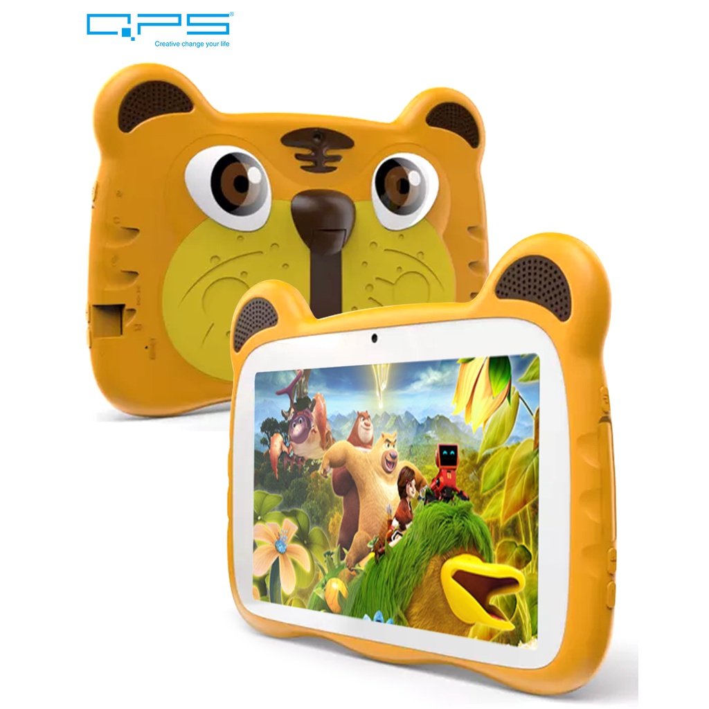 QPS 7 Inch Kids Tablet, Quad Core Android 10, 16GB, WiFi, Bluetooth ...