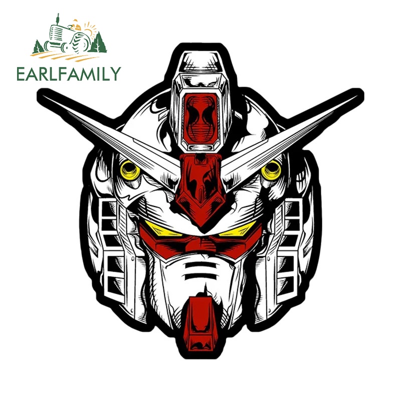 EARLFAMILY 13cm x 12.6cm Gundam Car Sticker Occlusion Scratch Decal ...
