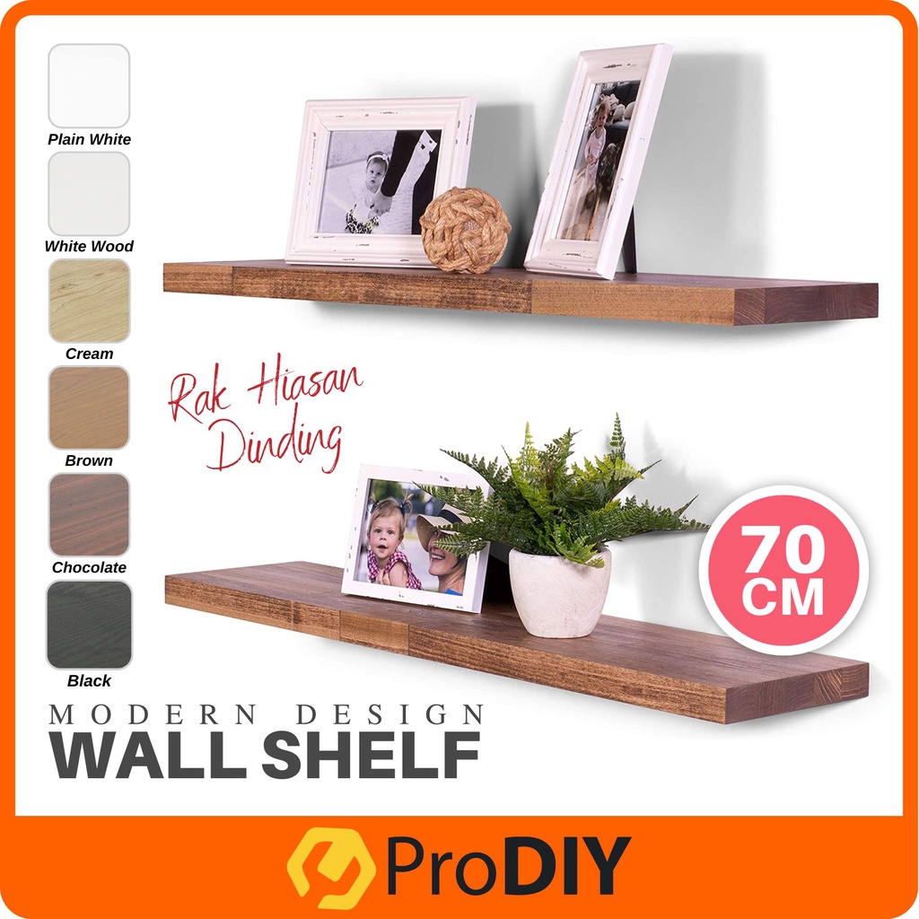 PRODIY Floating Wall Shelf 70cm Rak Hiasan Dinding Rak Dinding Wall ...