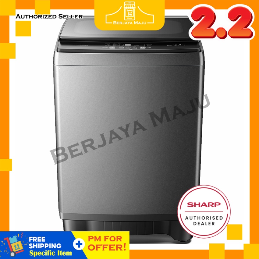 Sharp 15.5KG Top Load Fully Washer ESX1521 | Shopee Malaysia