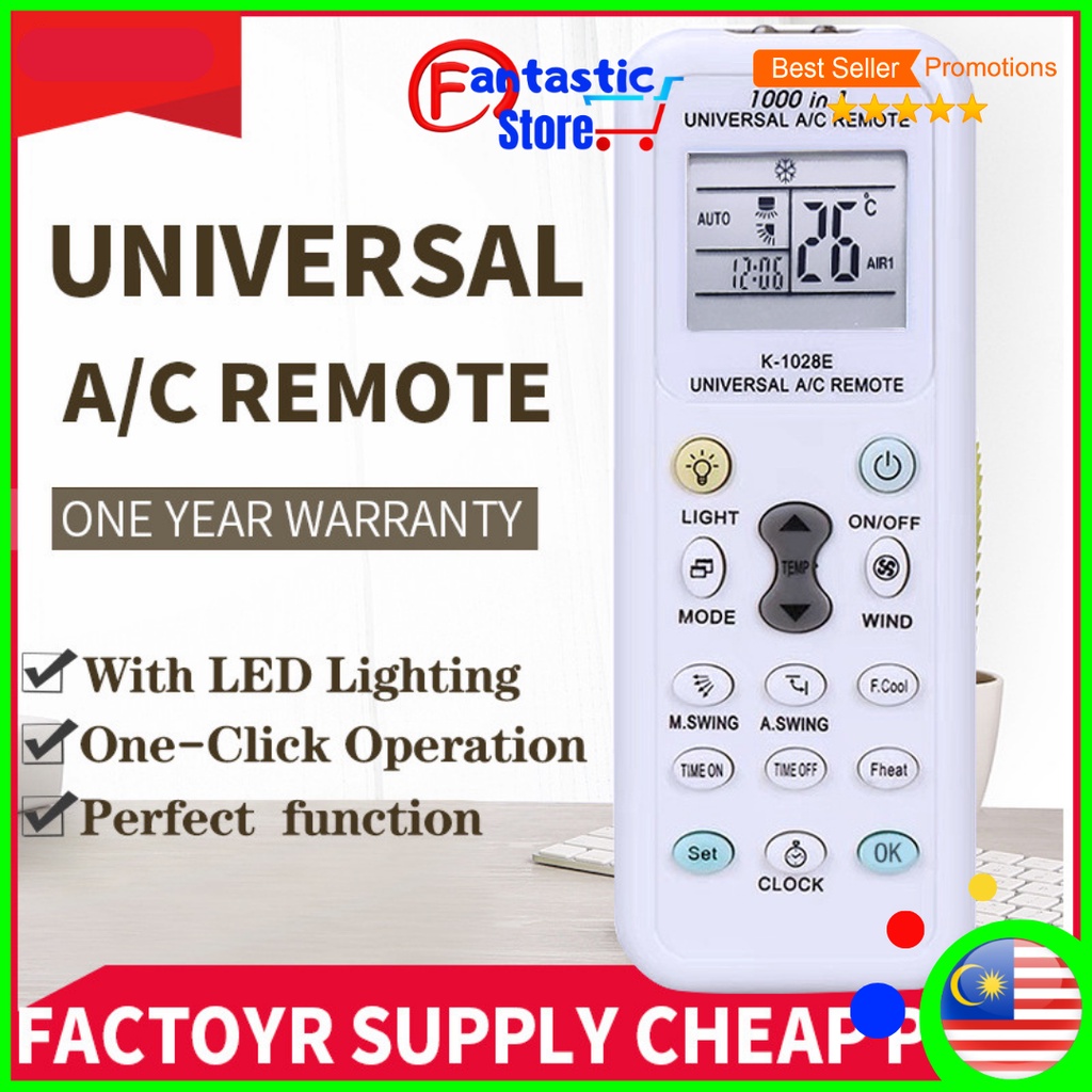 UNIVERSAL AIRCOND REMOTE CONTROL AIR COND CONDITIONER ALAT KAWALAN JAUH ...