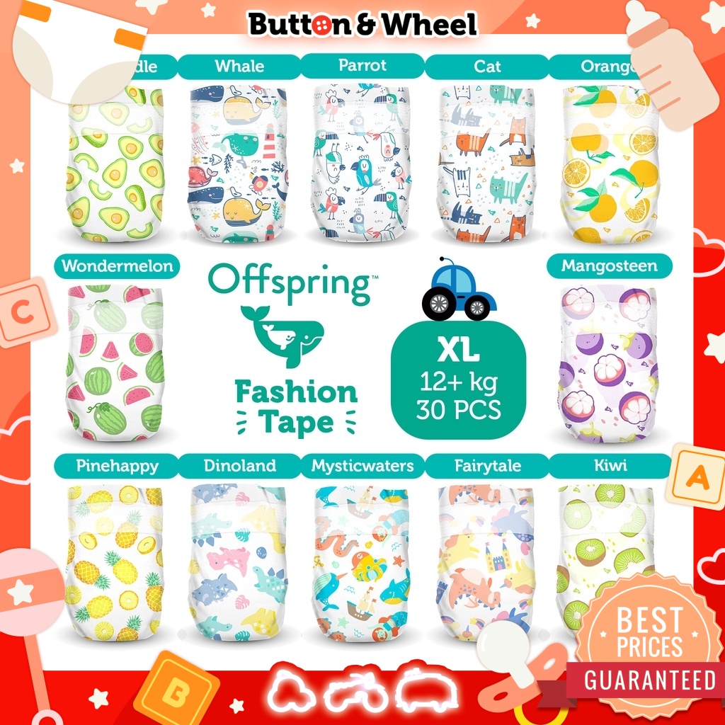 Offspring FASHION TAPE Diapers - Size XL (30 pcs) | Shopee Malaysia