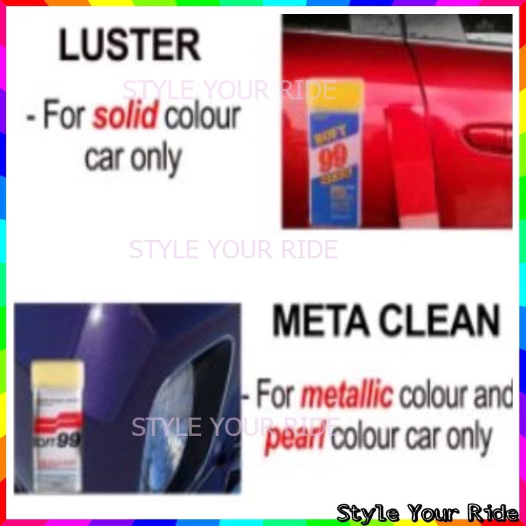 Soft 99 Cleaner & Polish Luster / Meta Clean Wax with Sponge 530 ml ...