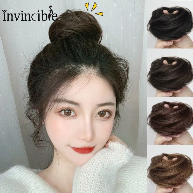 Natural Fluffy Elastic Wig Scrunchies/ Synthetic Chignon with Rubber ...