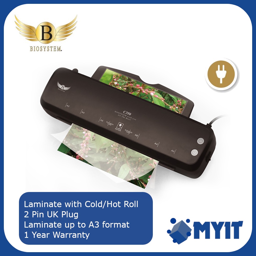 Biosystem C350 A3 Laminator Hot and Cold Roller Laminating Machine | Shopee Malaysia