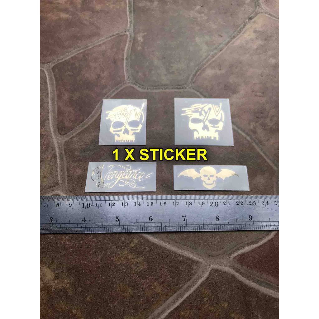 Zacky Vengeance Logo Sticker Blade Zv Signature Headstock Sign Deathbat ...