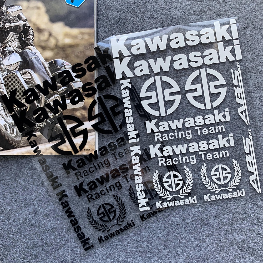 Kawasaki Reflective Set Sticker Motorcycle Emblem Badge Wheat Ears ...