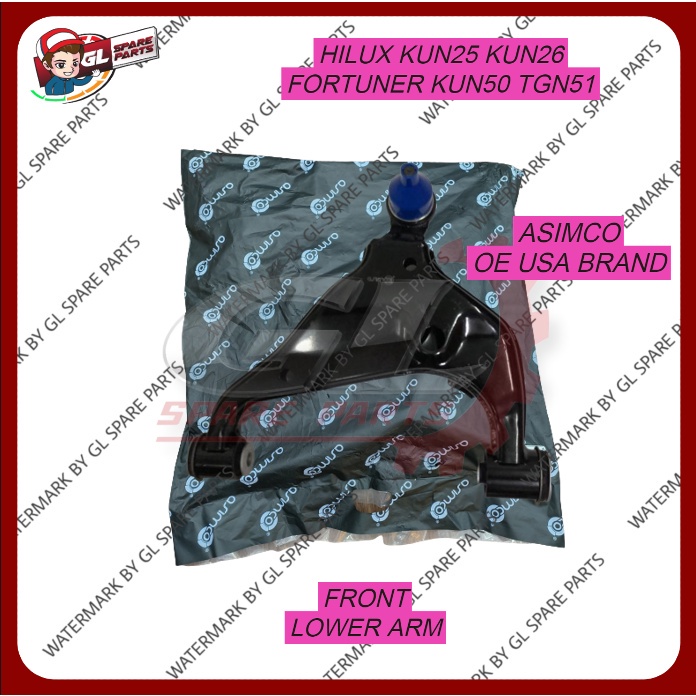 TOYOTA HILUX KUN25 KUN26 FORTUNER KUN50 TGN51 FRONT LOWER ARM ASIMCO OE USA BRAND | Shopee Malaysia