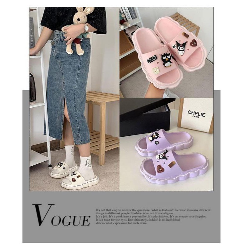 Mary-Women Cros Cute Candy Thick Cloud Design Summer Slipper/Selipar ...