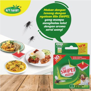 Swipel Pest Repellent Candle (Pandan/Serai) Lilin Anti lalat (75g x 2 ...