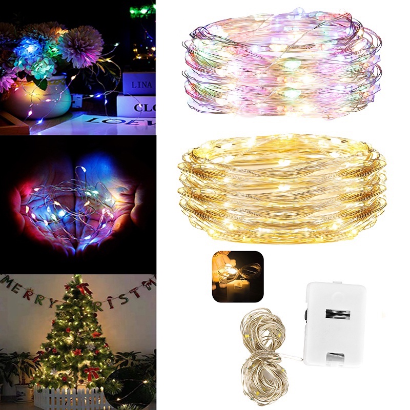 1/2M Mini Universal LED Copper Wire Lamp String for DIY Wedding ...