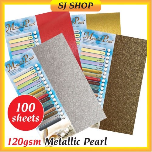 A4 120gsm Metallic Pearl Card | Metallic Paper / Metallic Card / Kertas ...
