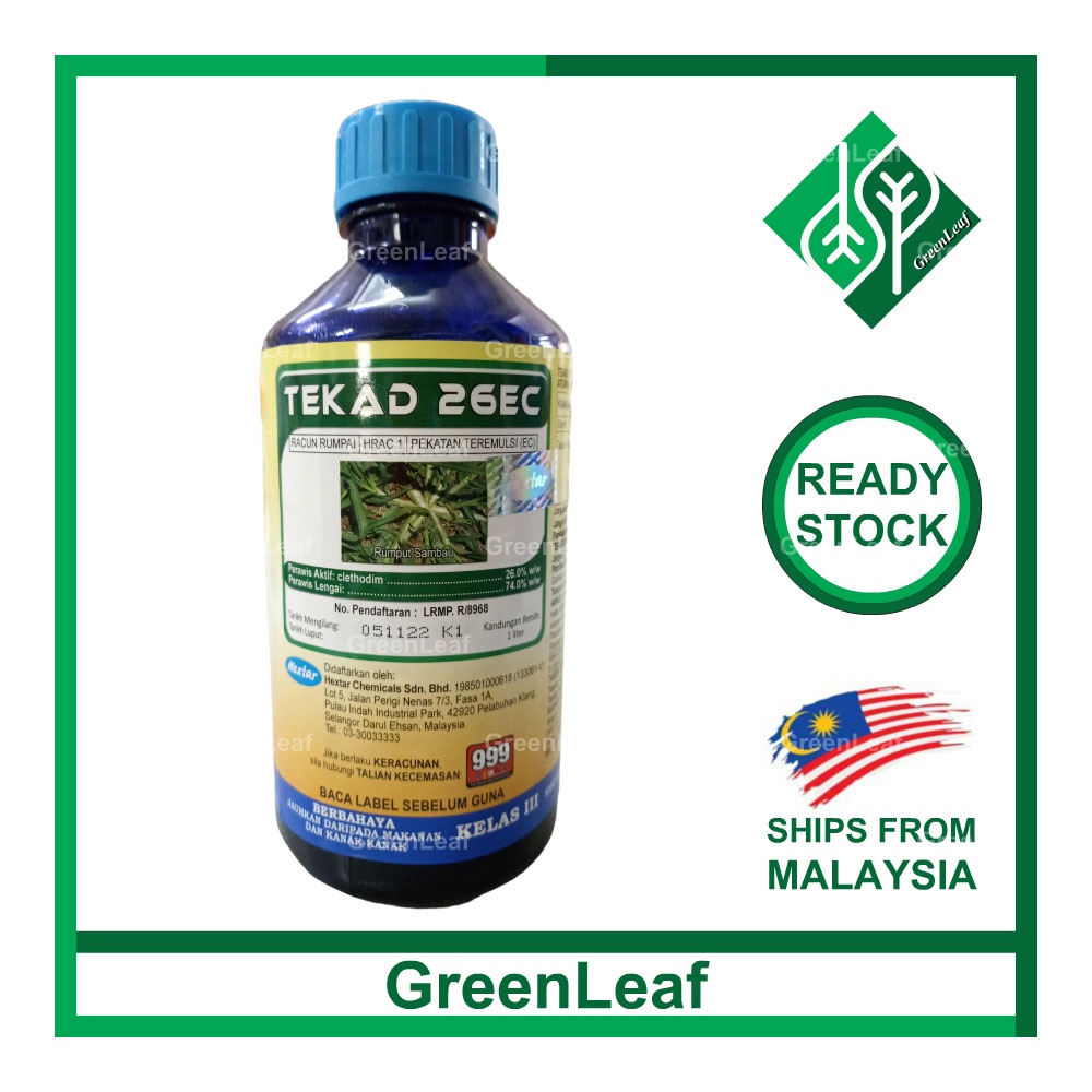 1L Tekad 26EC Clethodim 26% Cluster Racun Rumput Rumpai Herbicide ...
